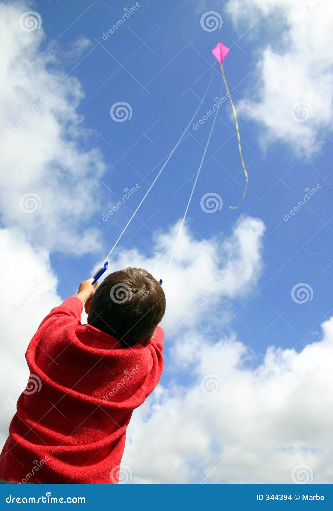 Child flying kite. stock photo. Image of young, space, outside - 344394
