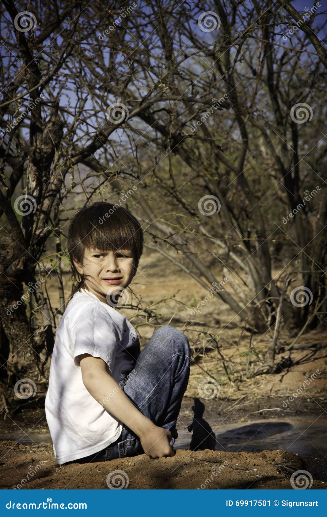 Child and the forest stock image. Image of look, child - 69917501