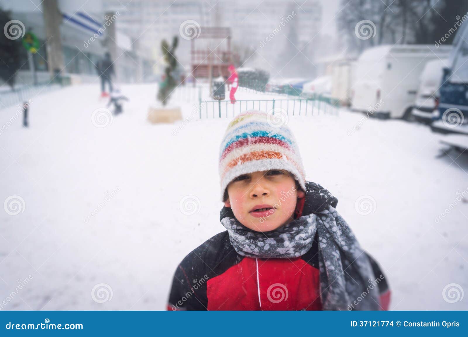 Freezing Cold On The Roof Of Garage At Moscow Stock Photo ...