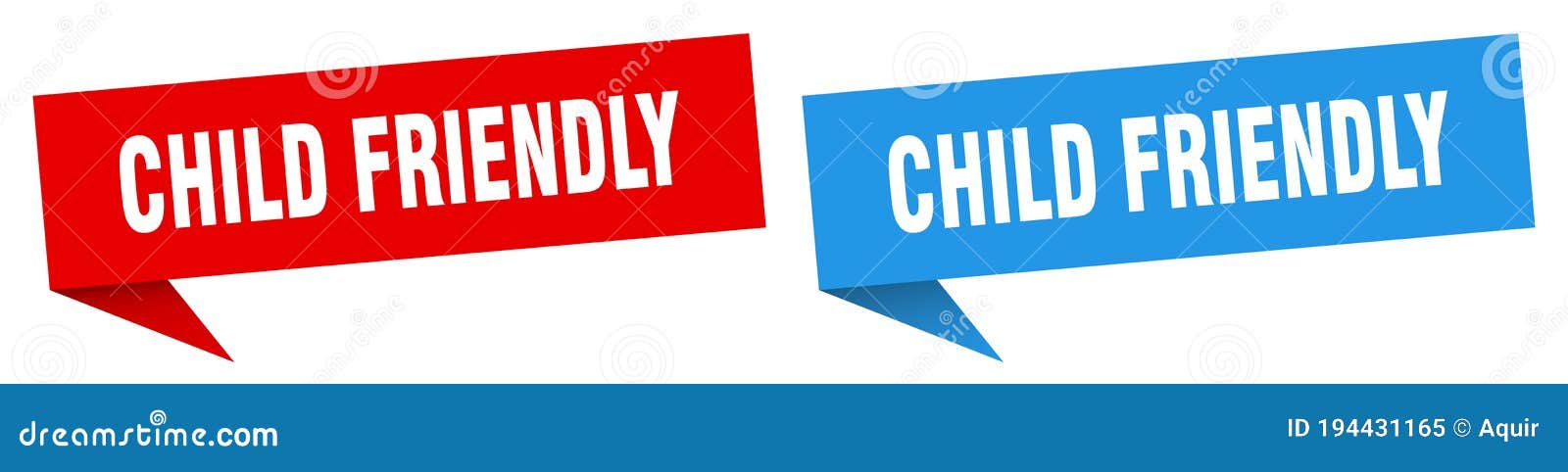 Child Friendly Banner. Child Friendly Speech Bubble Label Set Stock ...