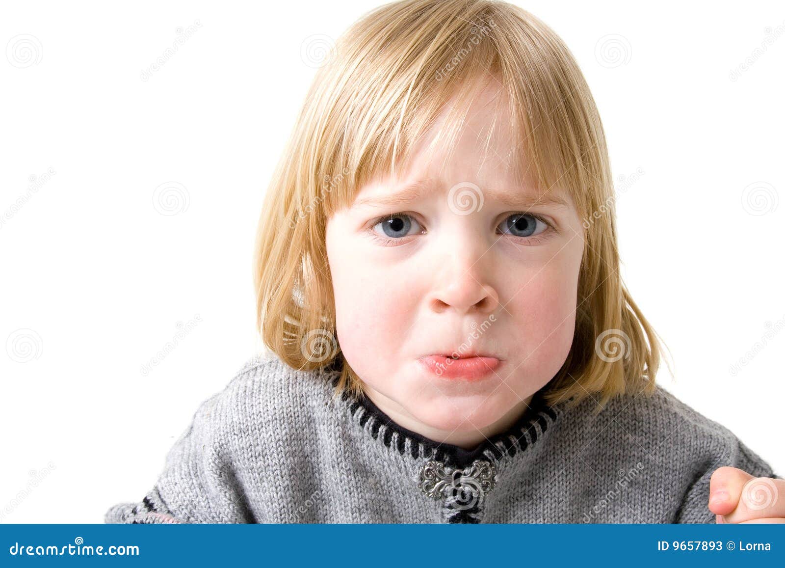 Child Funny Annoyed Isolated Stock Image - Image of small, adorable ...