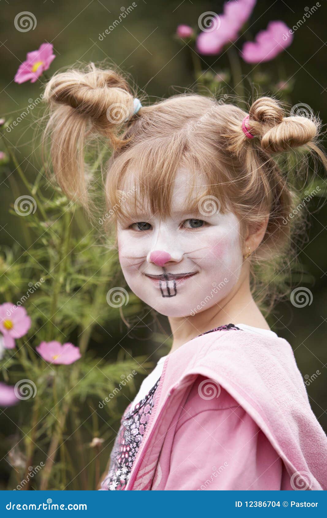 Child with funny make up stock photo. Image of garden - 12386704