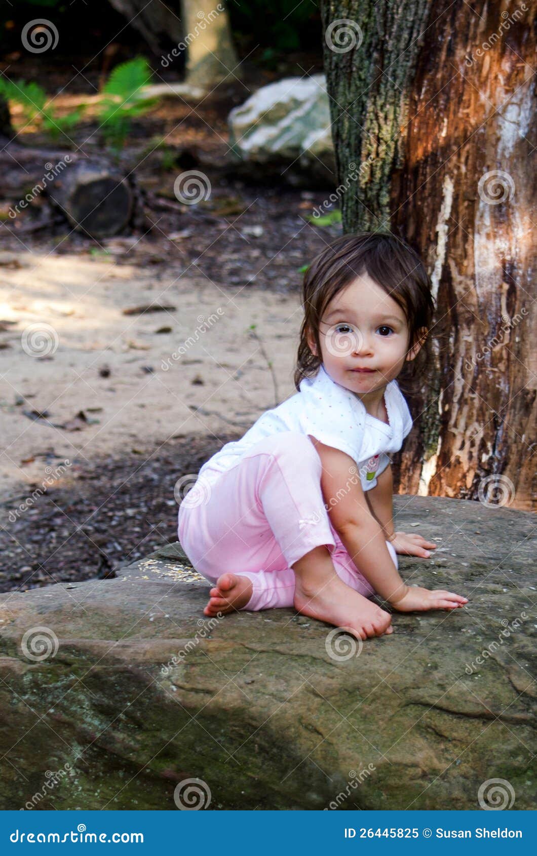 Child and garden rock stock image. Image of outdoors - 26445825