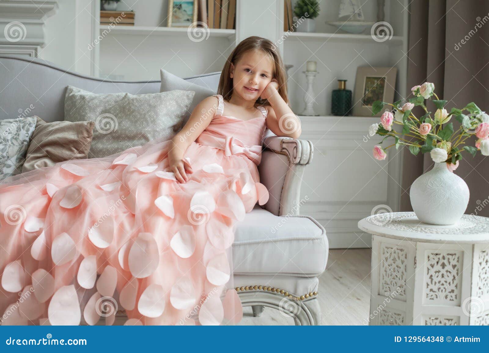 Child girl resting at home stock photo. Image of indoors - 129564348