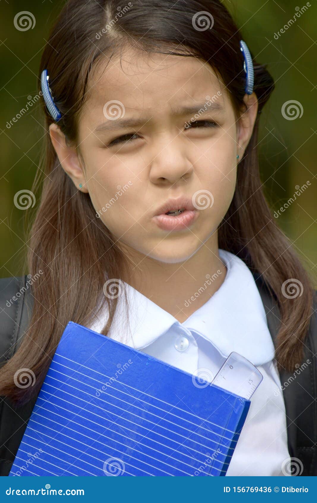Child Girl Student and Confusion Stock Photo - Image of girl, confusion ...