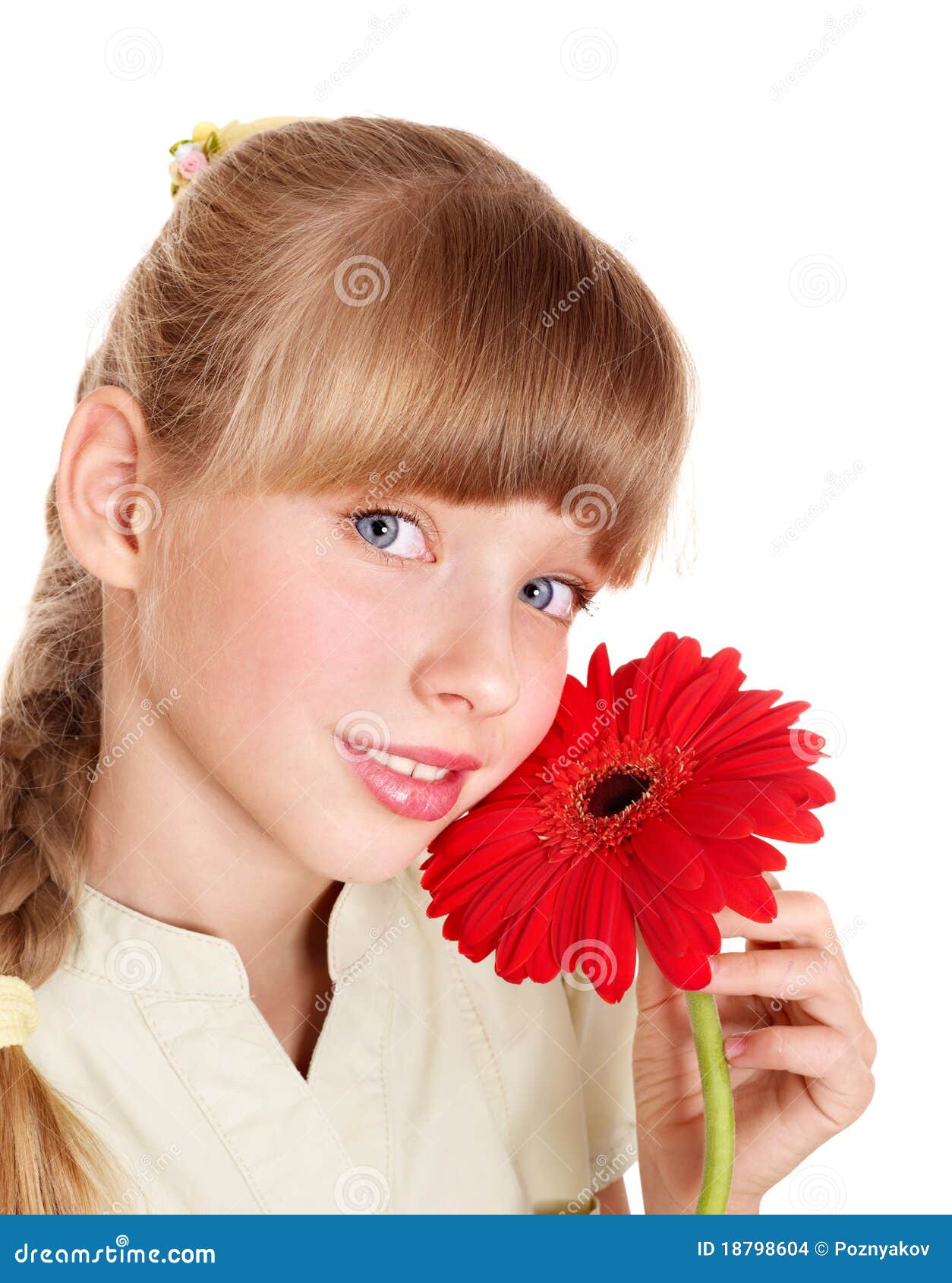 Child giving flower. stock photo. Image of cheerful, girl - 18798604