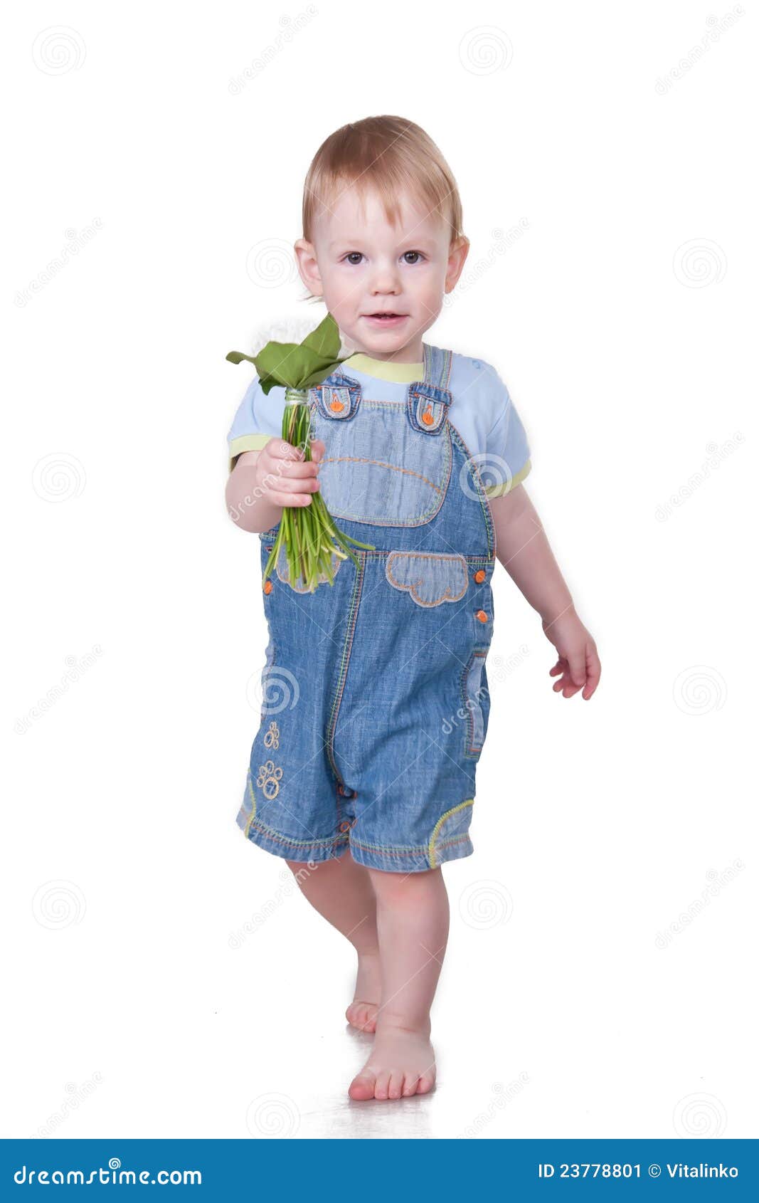 Child is giving flowers stock image. Image of baby, expression - 23778801