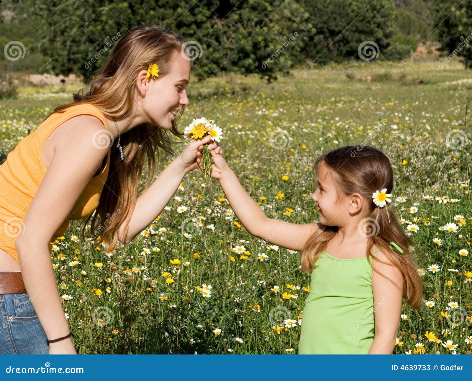 Child Giving Gift of Flowers Stock Image - Image of present, giving ...