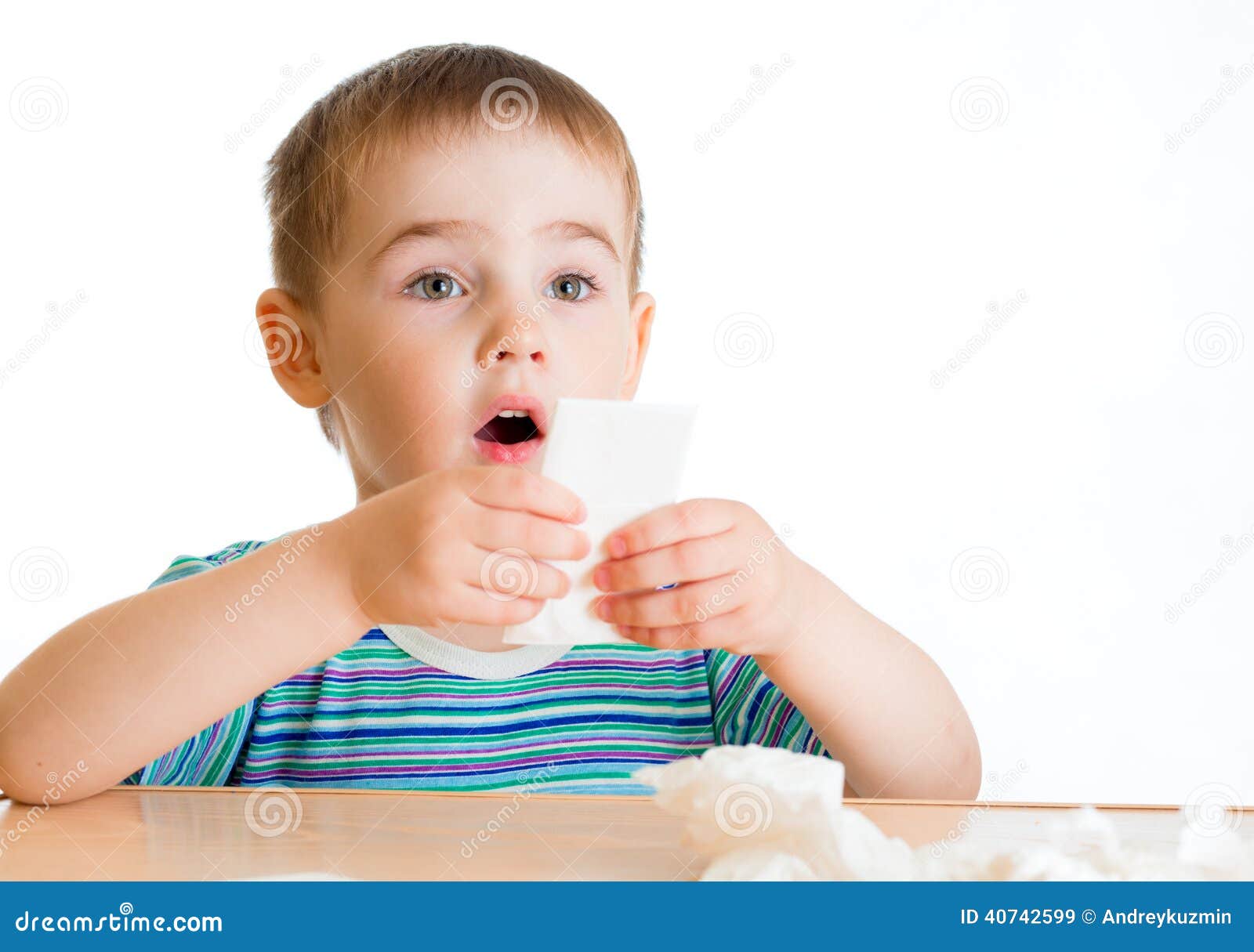 Child Going To Wipe with Tissue Stock Image - Image of caucasian, child ...
