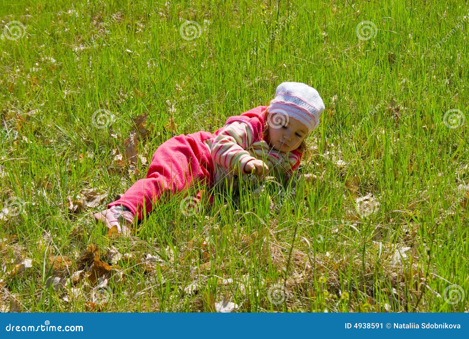 Child on grass stock image. Image of family, leisure, casual - 4938591
