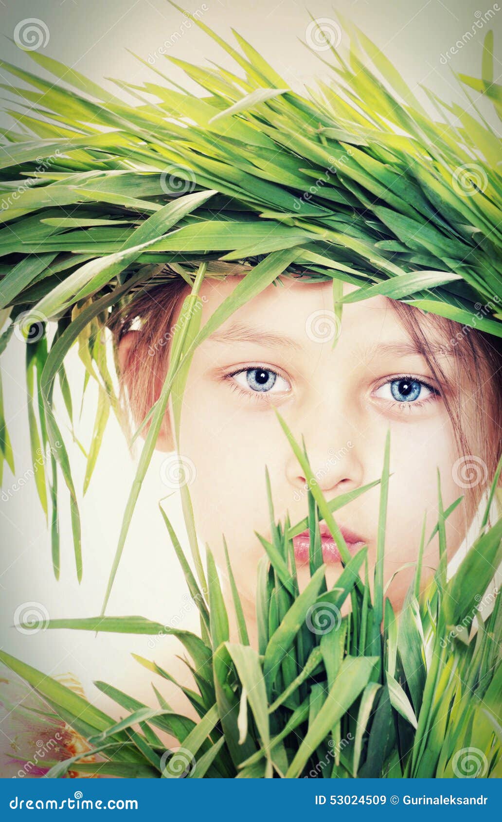 Child in the grass stock image. Image of cheerful, happiness - 53024509