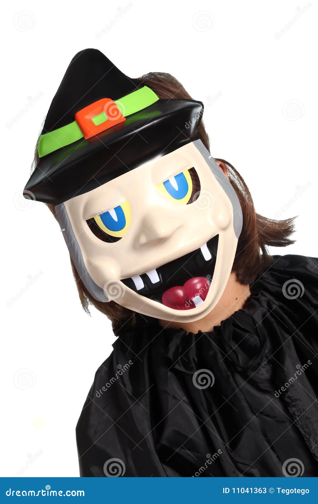 Child with halloween mask stock image. Image of afraid - 11041363