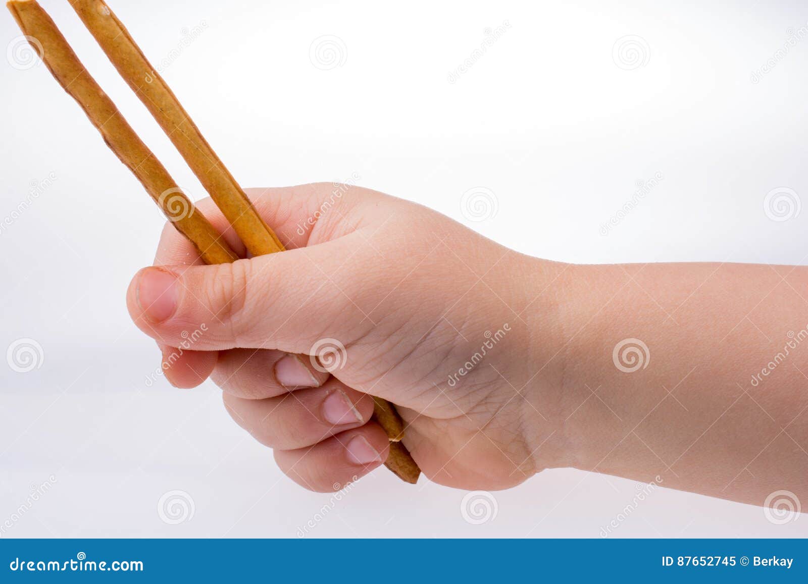 Child Hand Holding Crackers in Hand Stock Illustration - Illustration ...