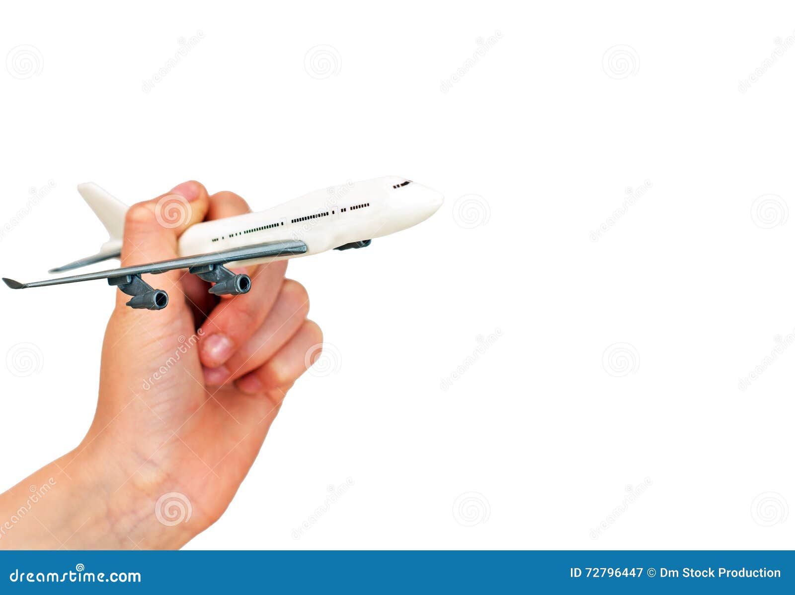 Child Hand Holding Model Airplane. Stock Image - Image of little, game ...