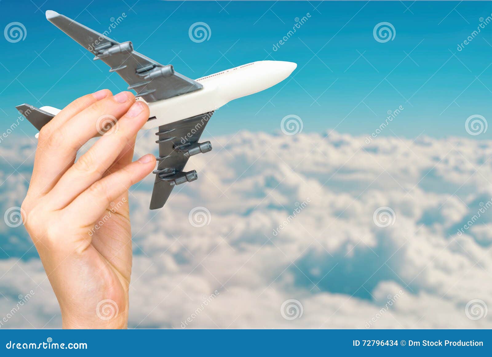Child Hand Holding Model Airplane. Stock Photo - Image of little, child ...