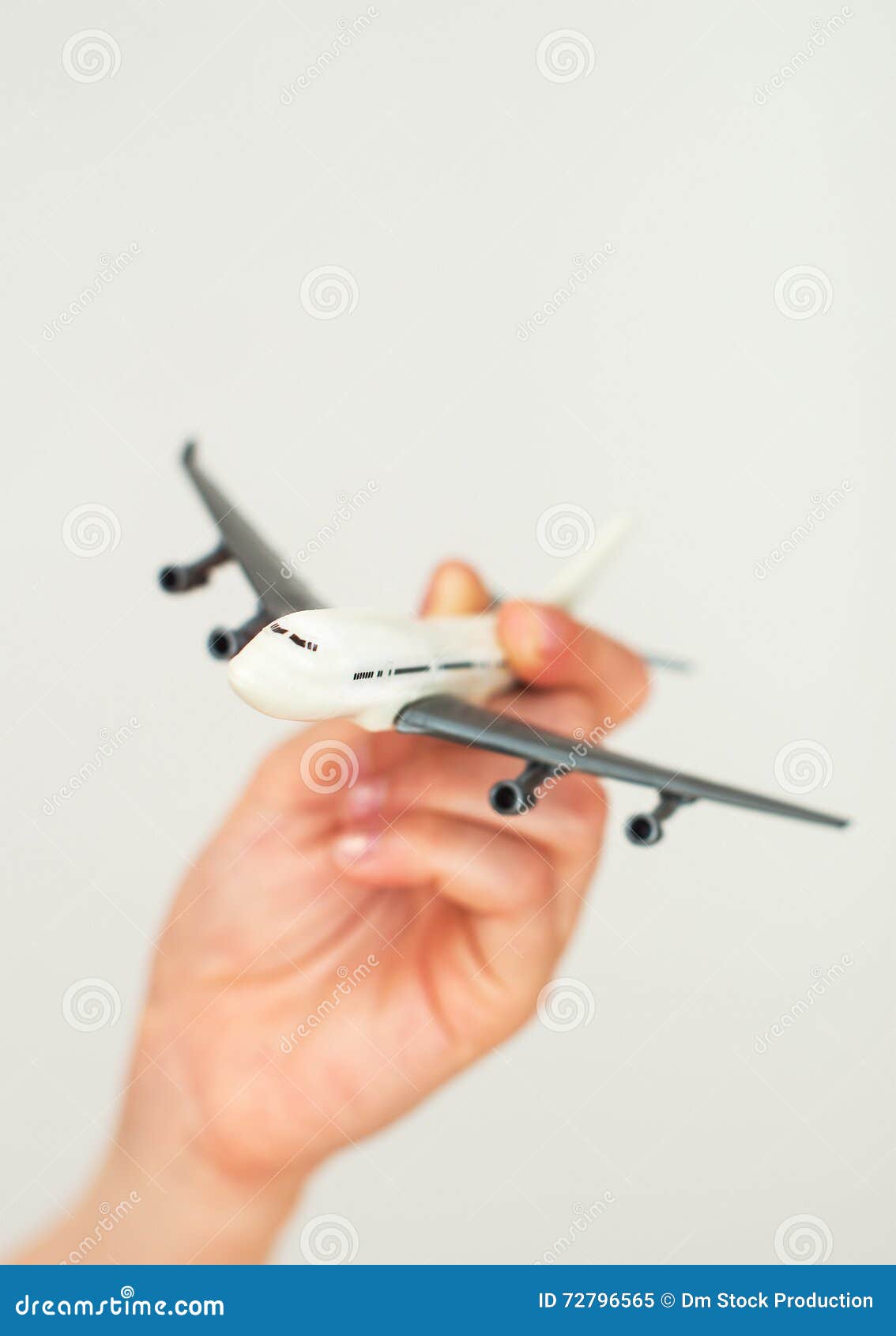 Child Hand Holding Model Airplane. Stock Image - Image of aircraft ...
