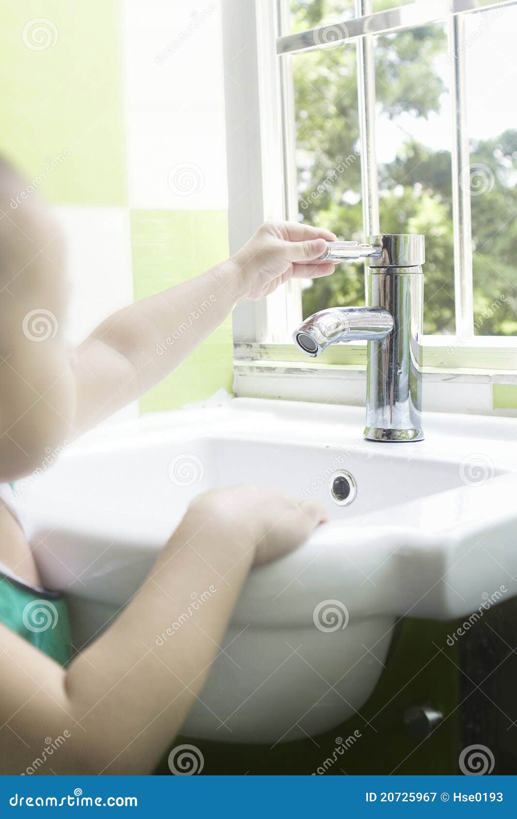 Child hand open tap stock image. Image of environmental - 20725967