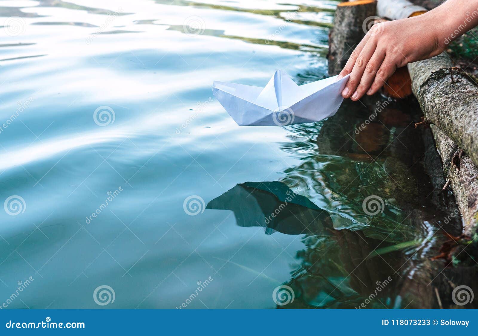 Child Hand with Paper Boat Close Up Image Stock Image - Image of ...