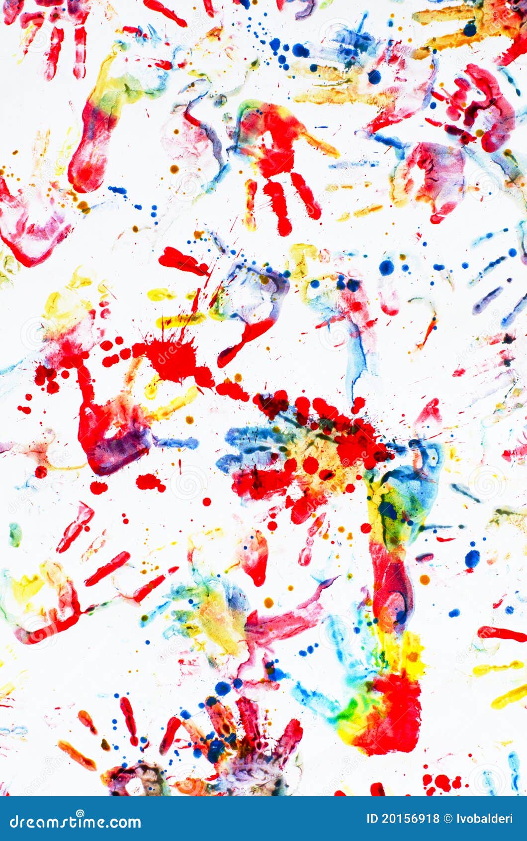 Child hand prints stock photo. Image of design, pattern - 20156918