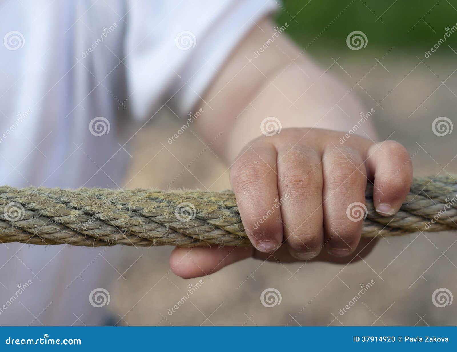 Child hand on rope stock photo. Image of hold, people - 37914920