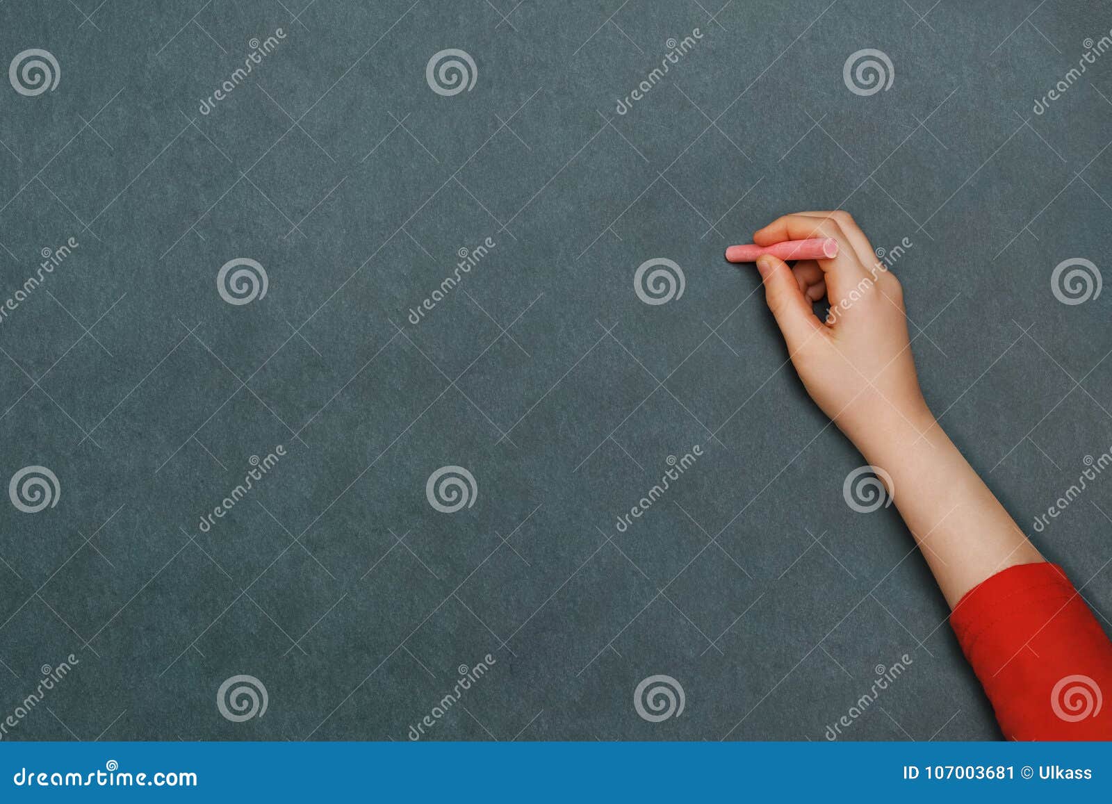 Child Hand Writing with Chalk. Stock Image - Image of chalk, class ...