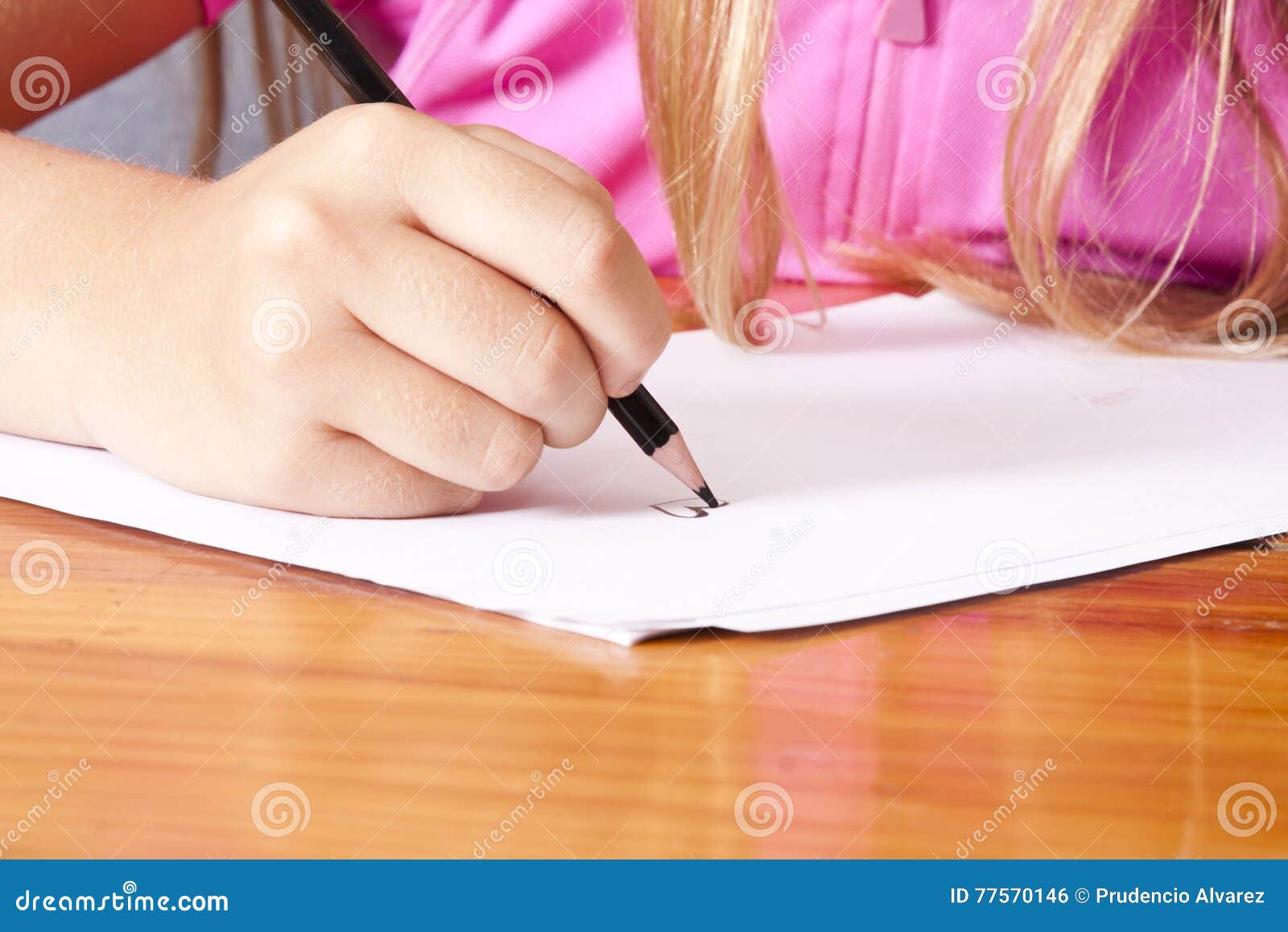 Child hand writing stock photo. Image of school, notebook - 77570146