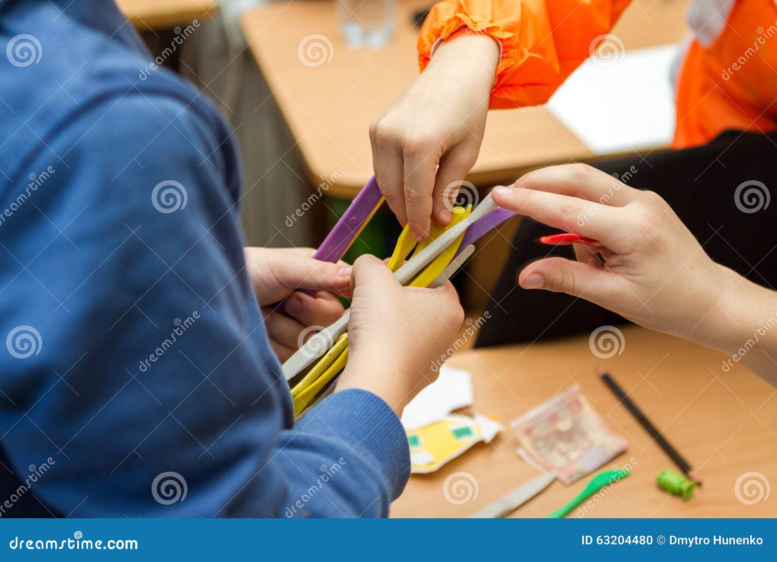 Child Handing Out Stacks. Royalty-Free Stock Photography ...