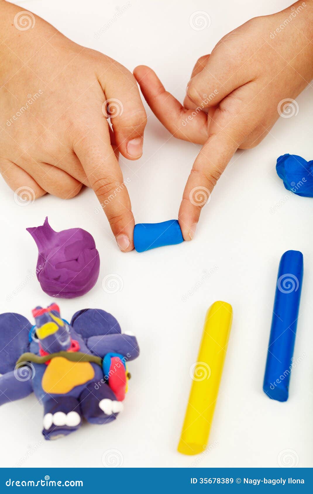 Child Hands with Colorful Clay Stock Image - Image of sculpture, sculp ...