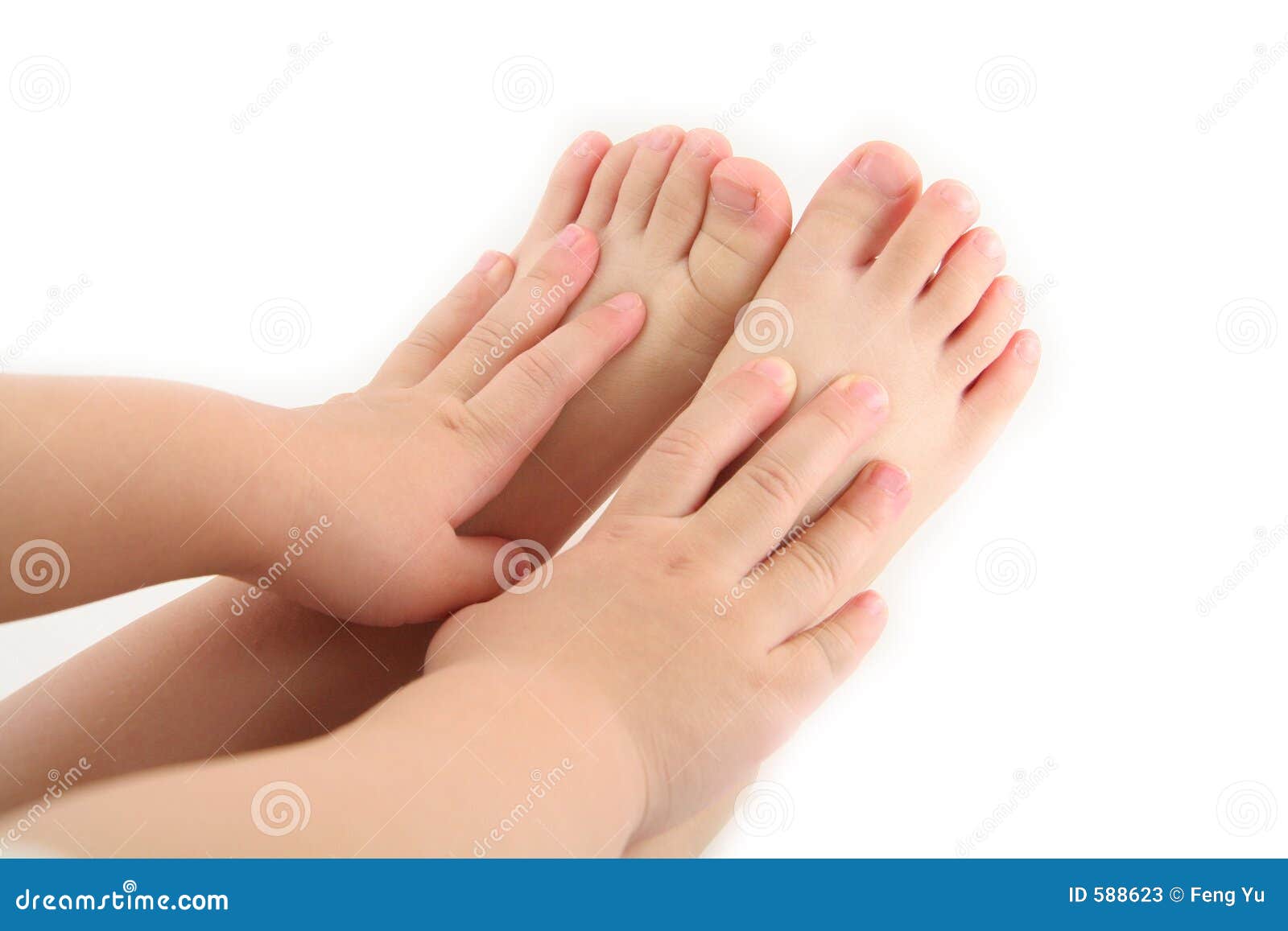 Child hands and foot stock image. Image of isolated, background - 588623