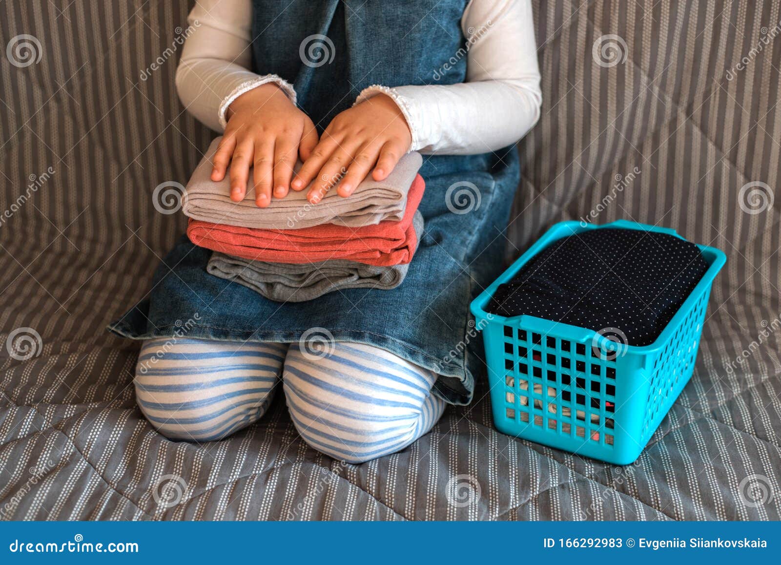 Stack Of Old Clothes To Discard Declutter Or Keep. Recycle Clothes, Eco ...