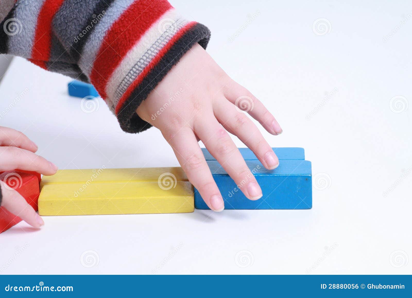 Child Hands Play Isolated Toy Stock Photo - Image of duplo ...