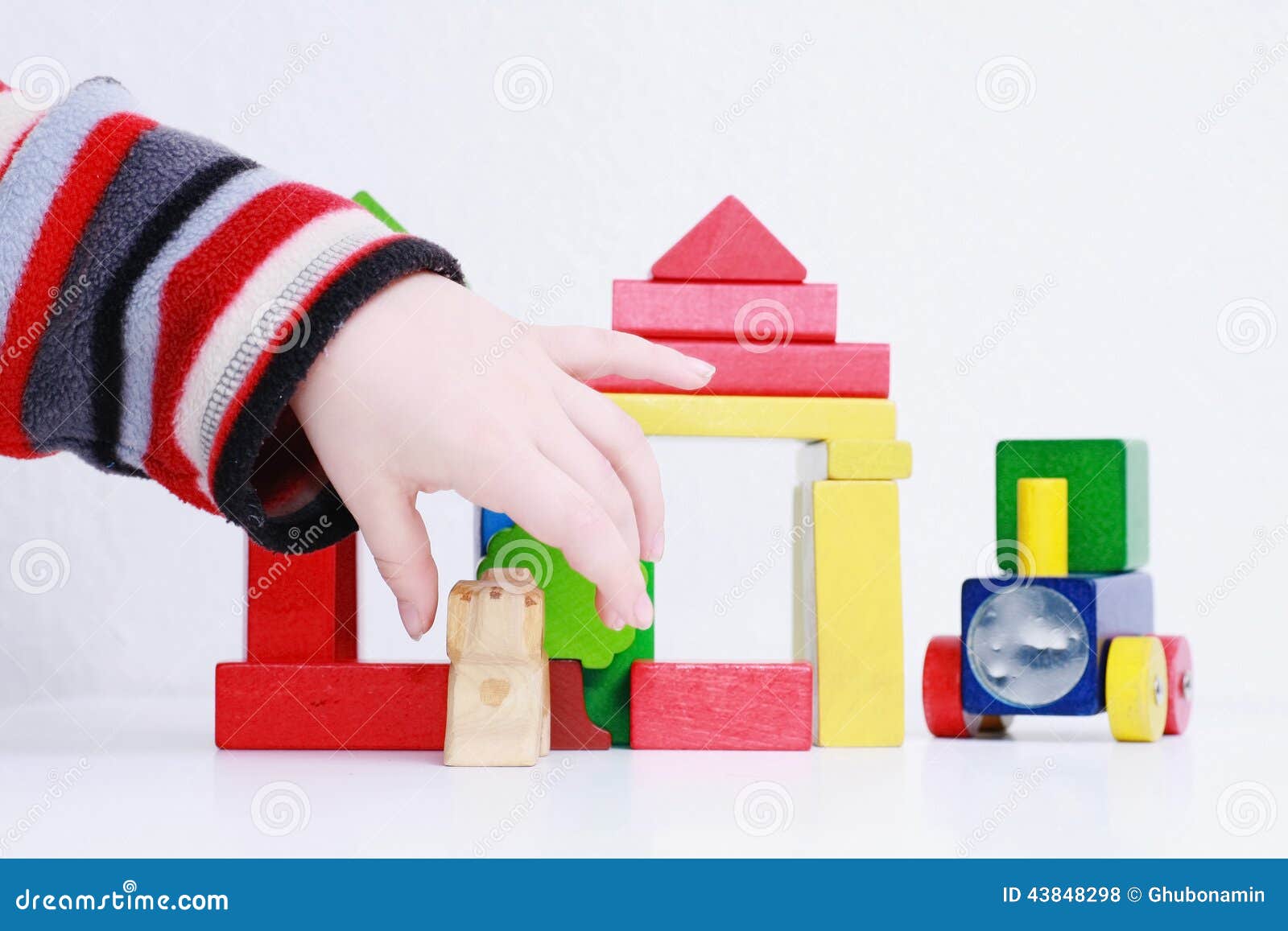 Child hands play toy stock photo. Image of learn, kindergarten - 43848298