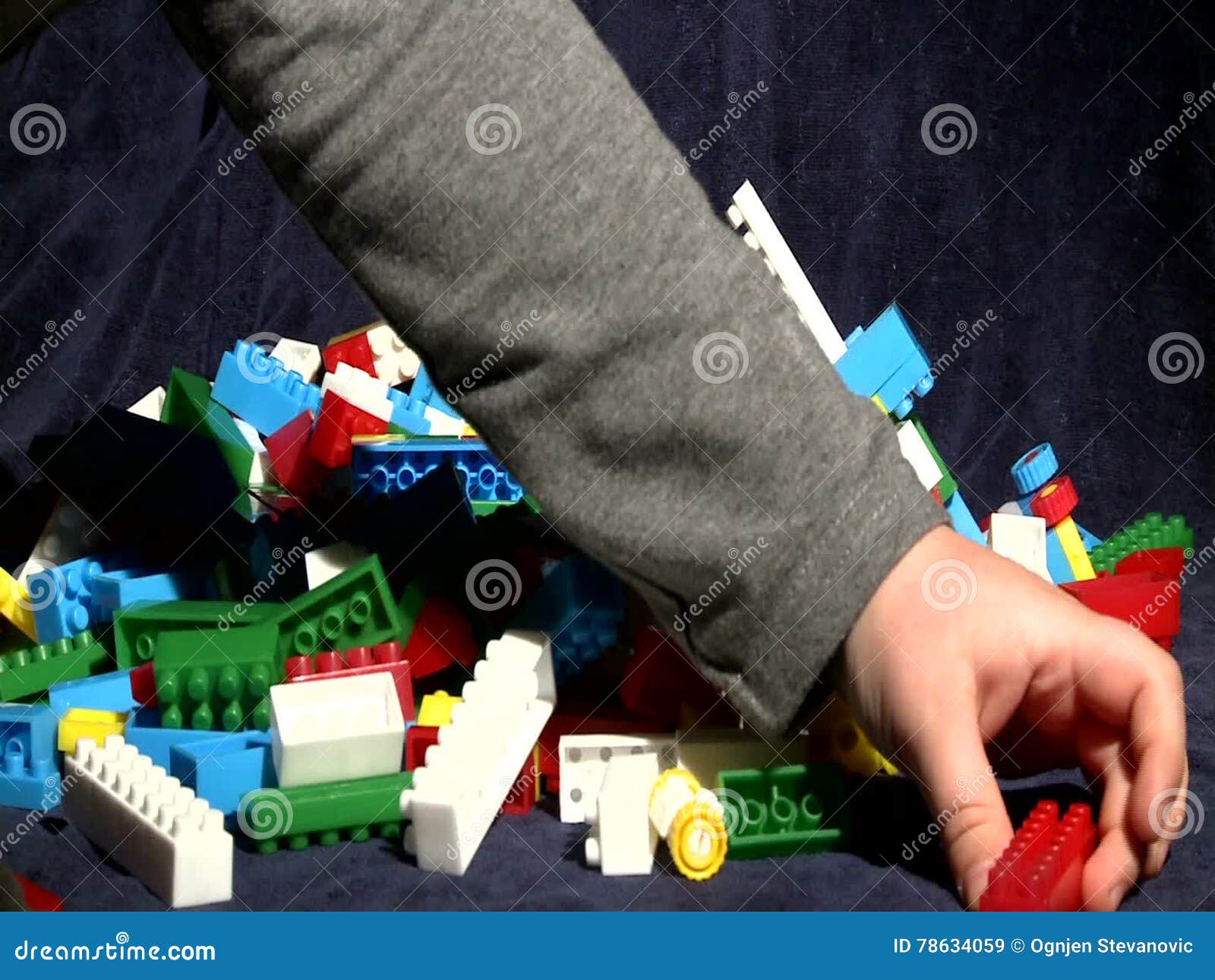Child Hands Playing with Legos Stock Video - Video of childcare ...