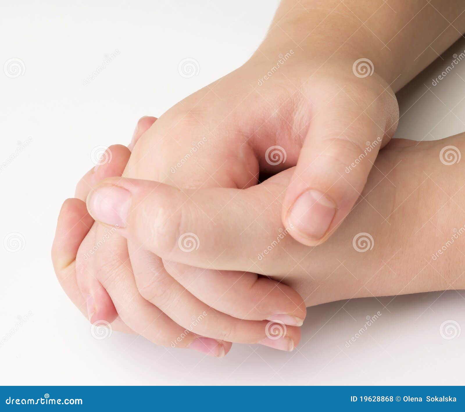 Child hands on white stock photo. Image of white, girl - 19628868