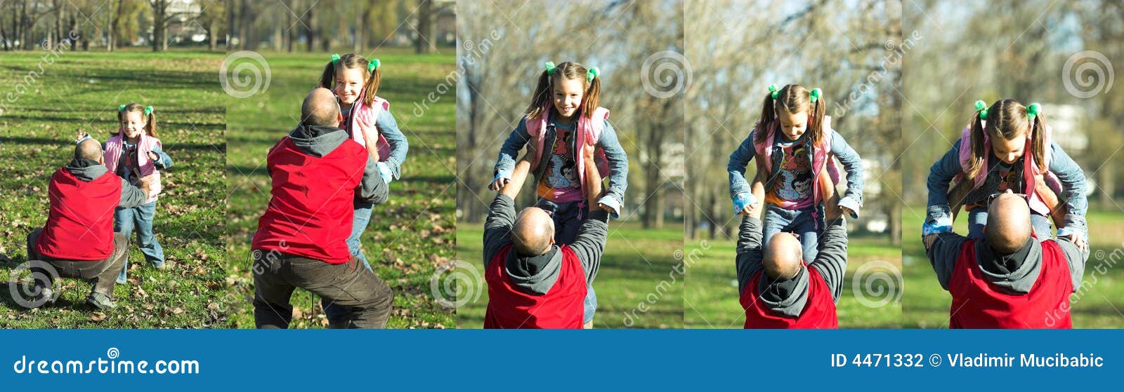 Child Happy Running To Father Stock Photo - Image of beauty, lifestyle ...