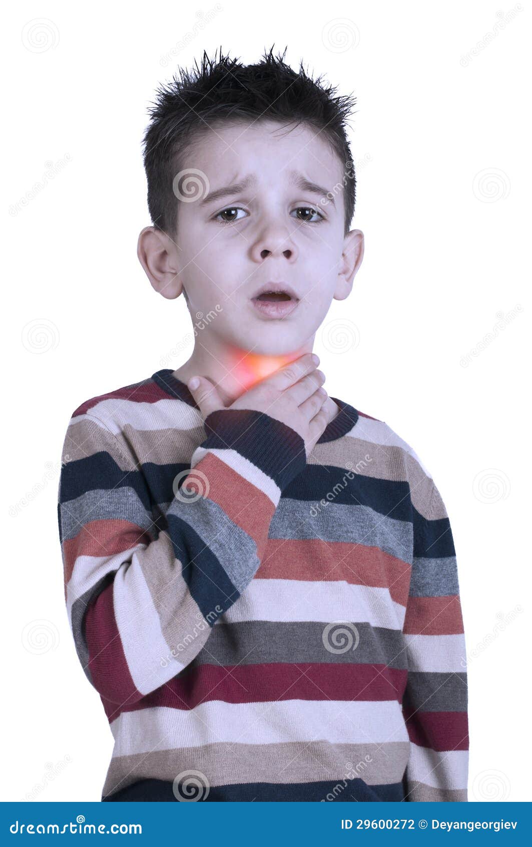 Child Have Sore Throat Sick Stock Photo - Image of open, ache: 29600272