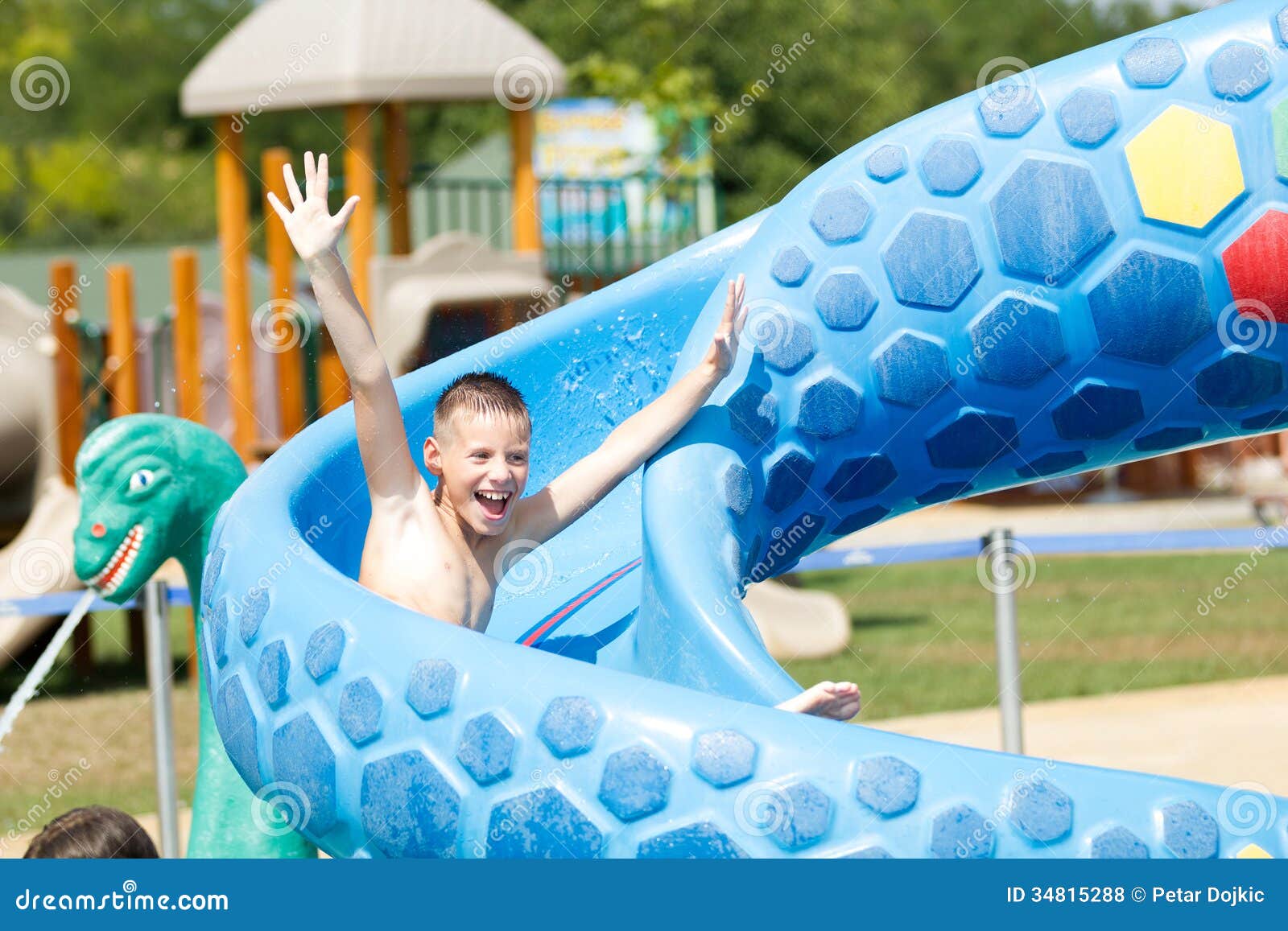 Child Having Fun in Aqua Park Stock Photo - Image of swim, sport: 34815288