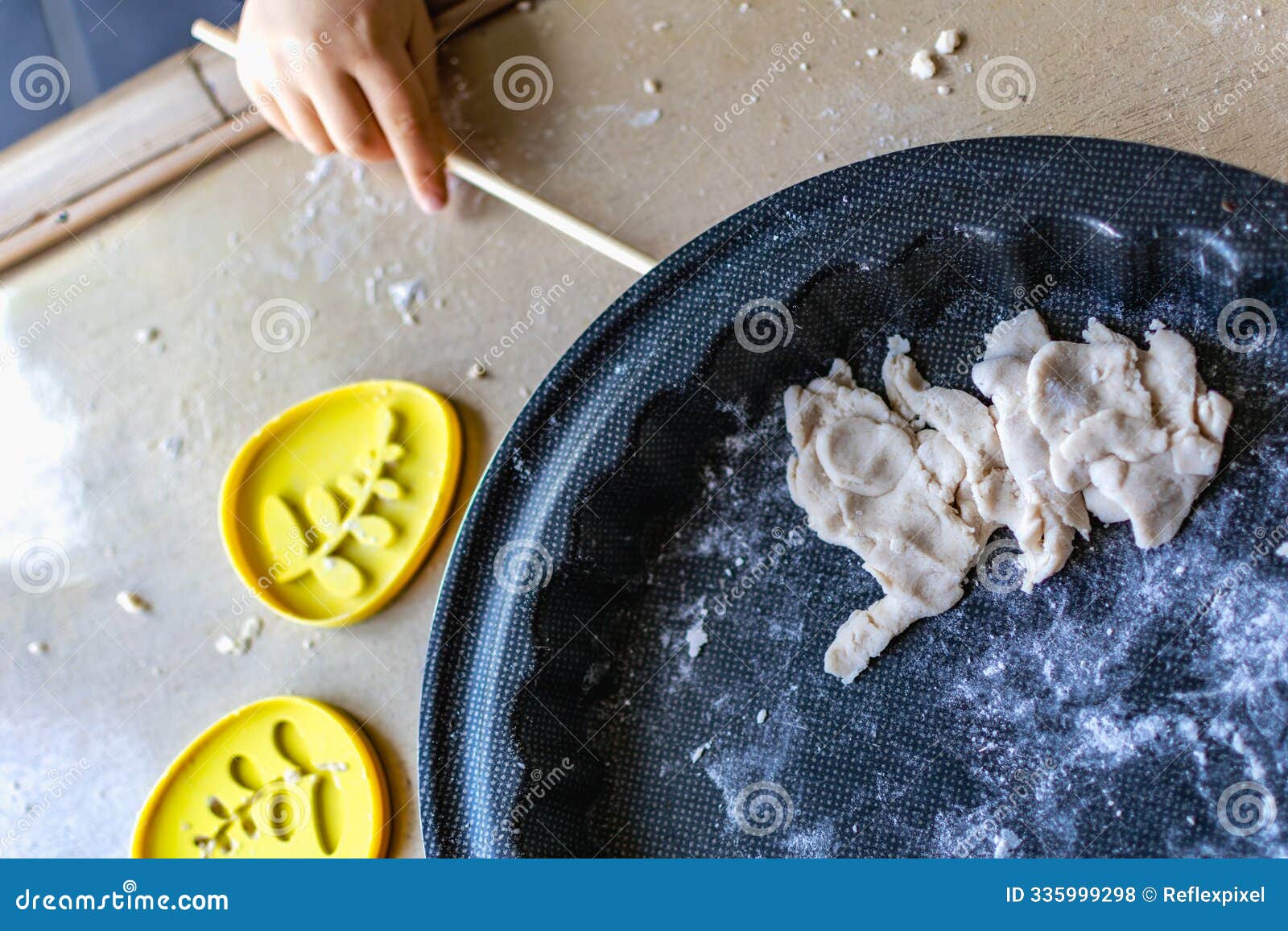 Child Having Fun Modeling Salt Dough, Authentic Activity, Fine Motor ...