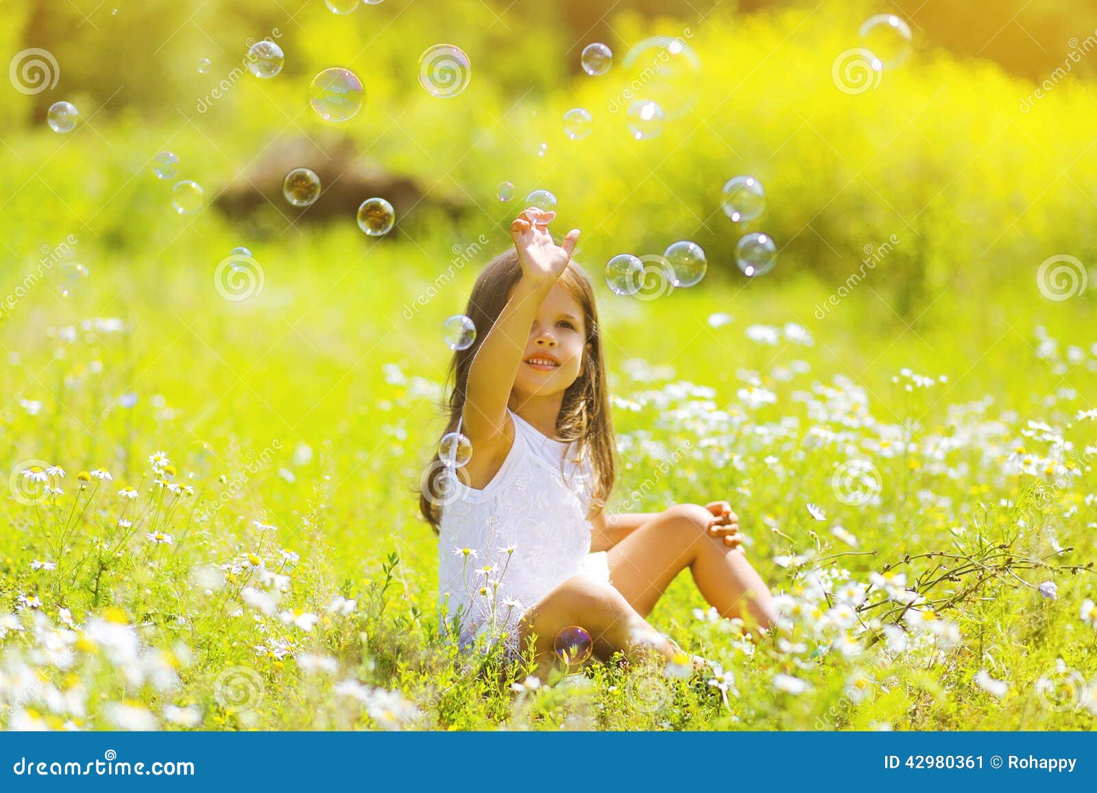 Child Having Fun in Summer Day Stock Image - Image of dream, cute: 42980361