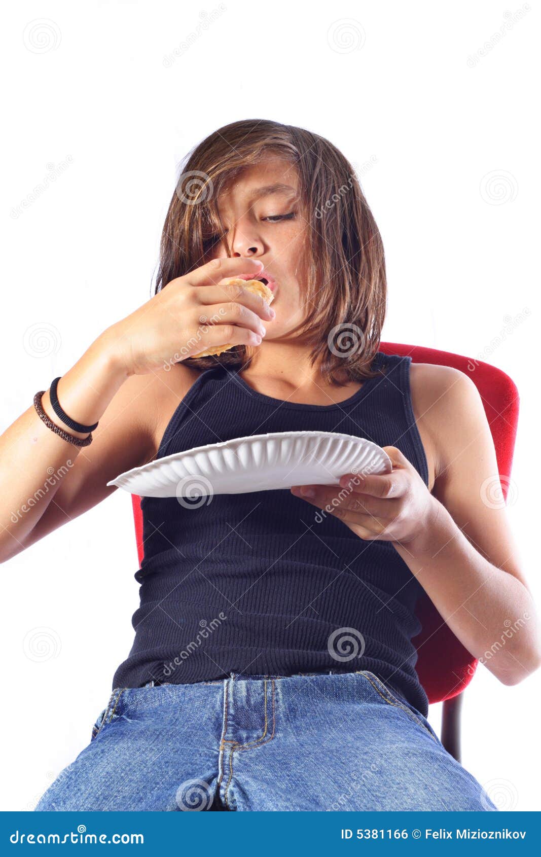 Child Having a Snack stock photo. Image of copy, young - 5381166