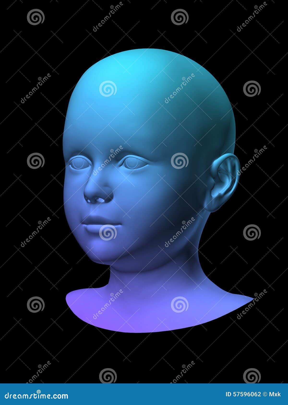 Child head stock illustration. Illustration of child - 57596062