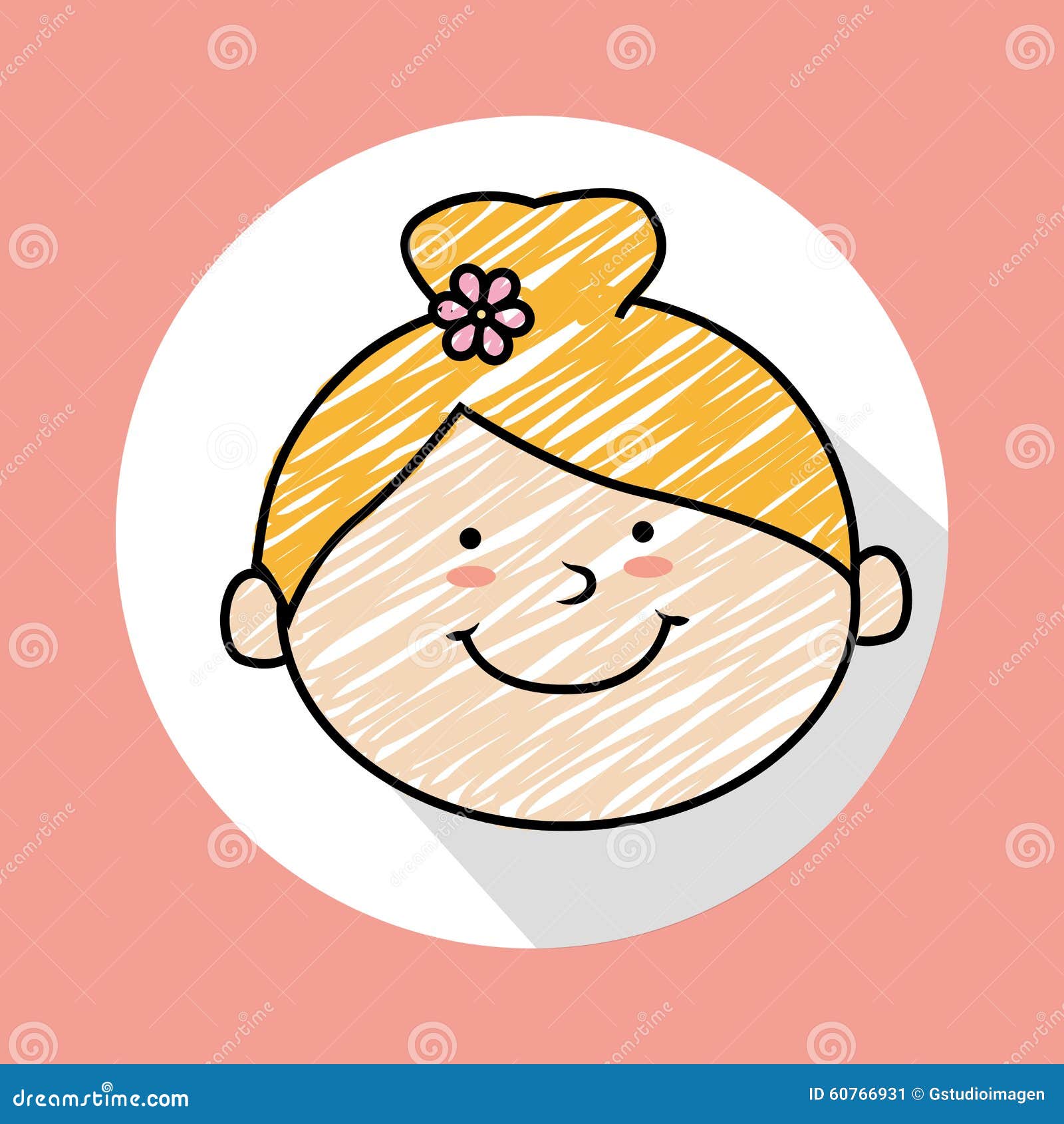 Child head stock vector. Illustration of kids, human - 60766931