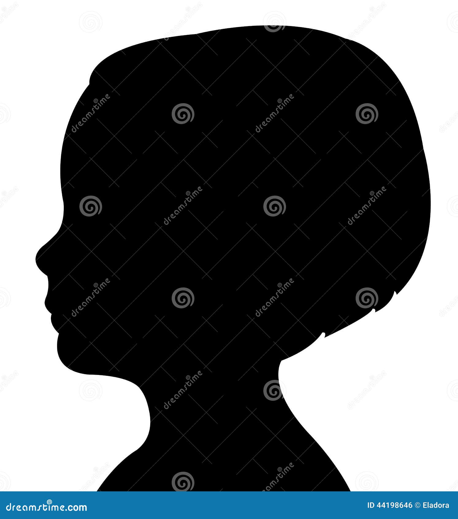A Child Head Silhouette Vector | CartoonDealer.com #44198646