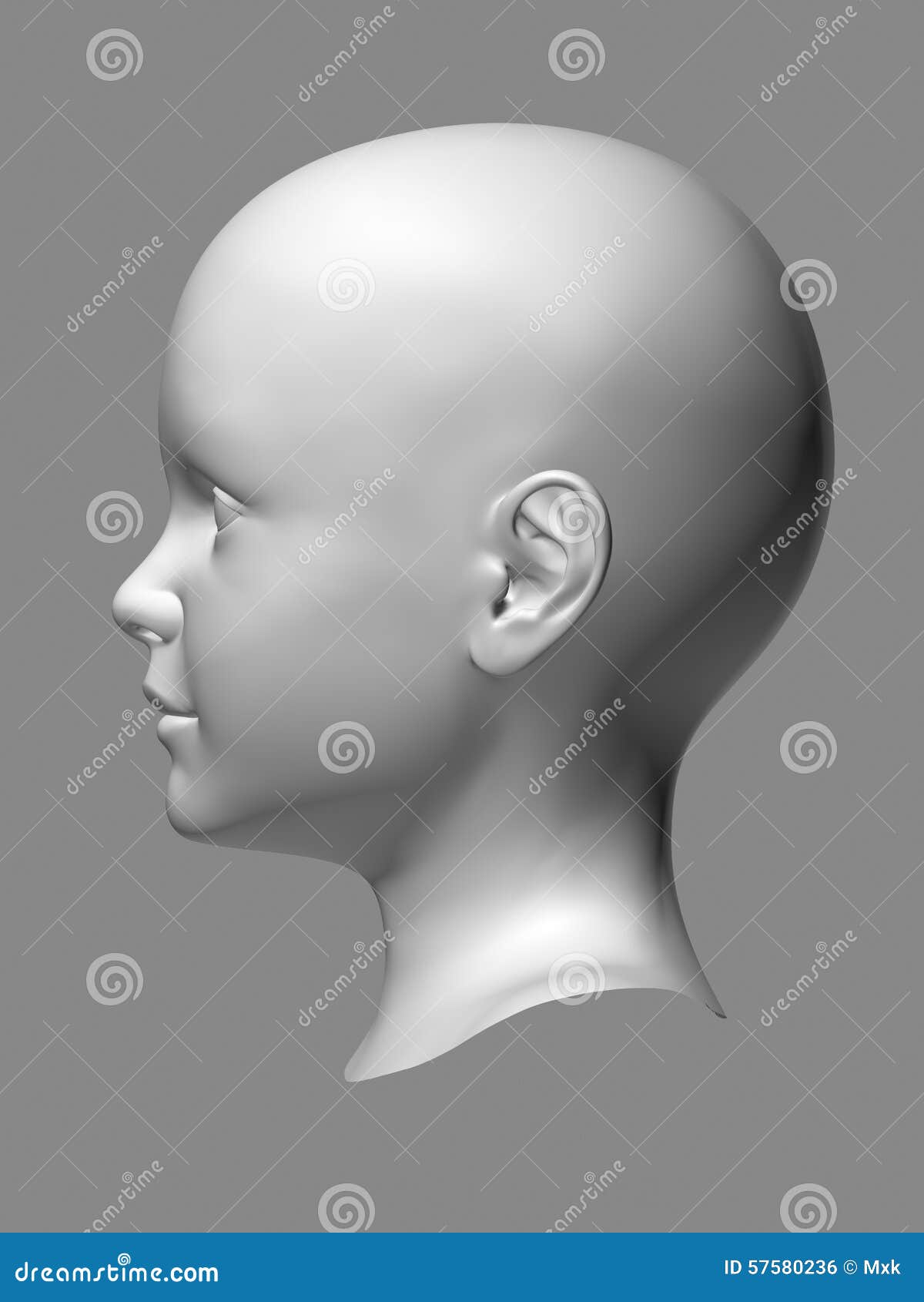 Child head stock illustration. Illustration of bald, child - 57580236