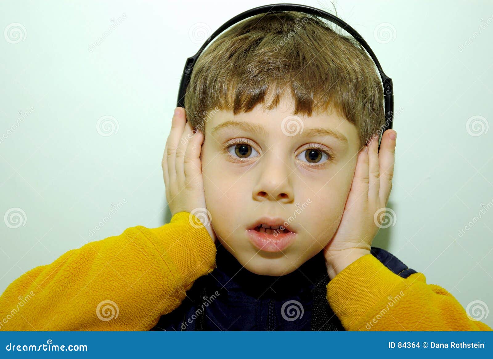 Child with Headphones stock photo. Image of play, listening - 84364