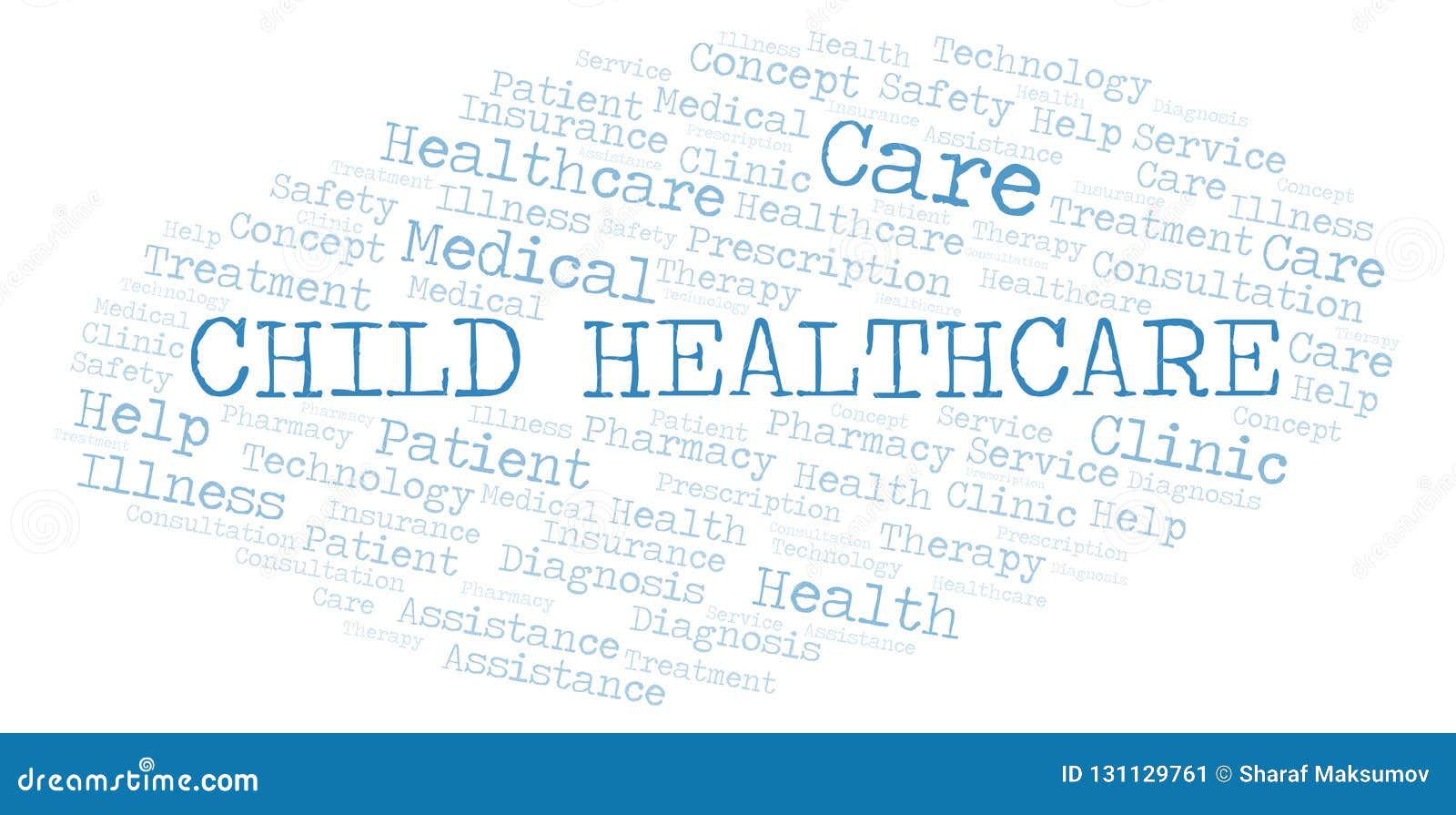 Child Healthcare Word Cloud. Stock Illustration - Illustration of ...