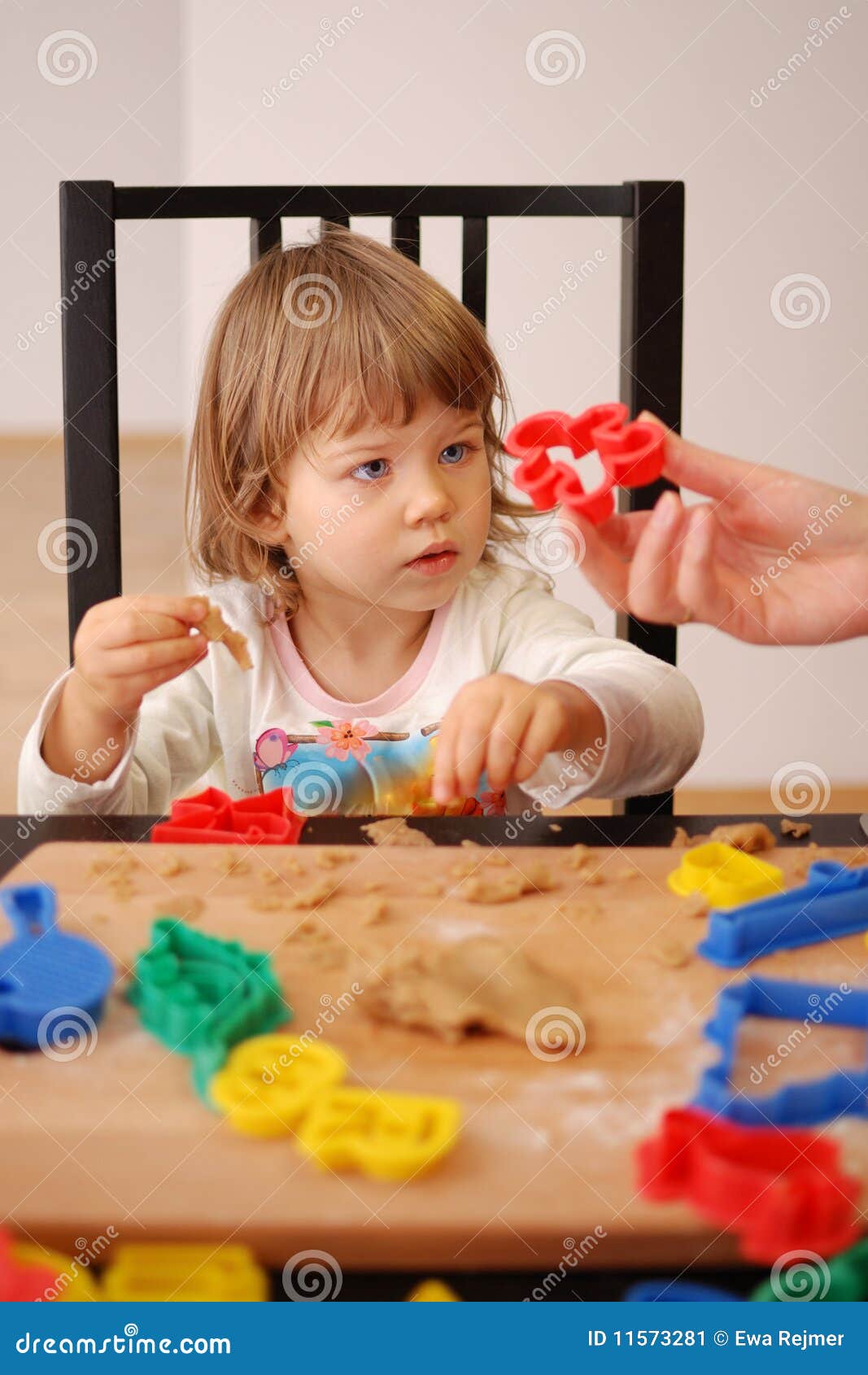 Child Helping To Prepare Cookies Stock Image - Image of childhood ...