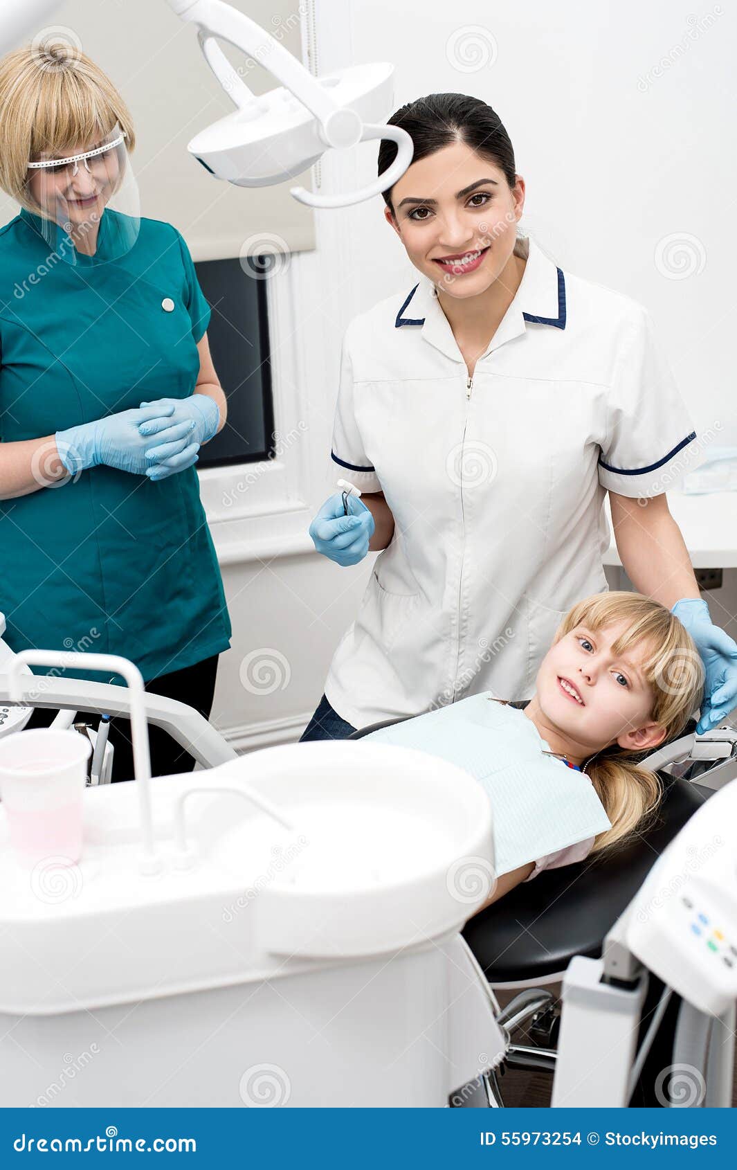 Child on Her Dental Check Up. Stock Photo - Image of oral, mouth: 55973254