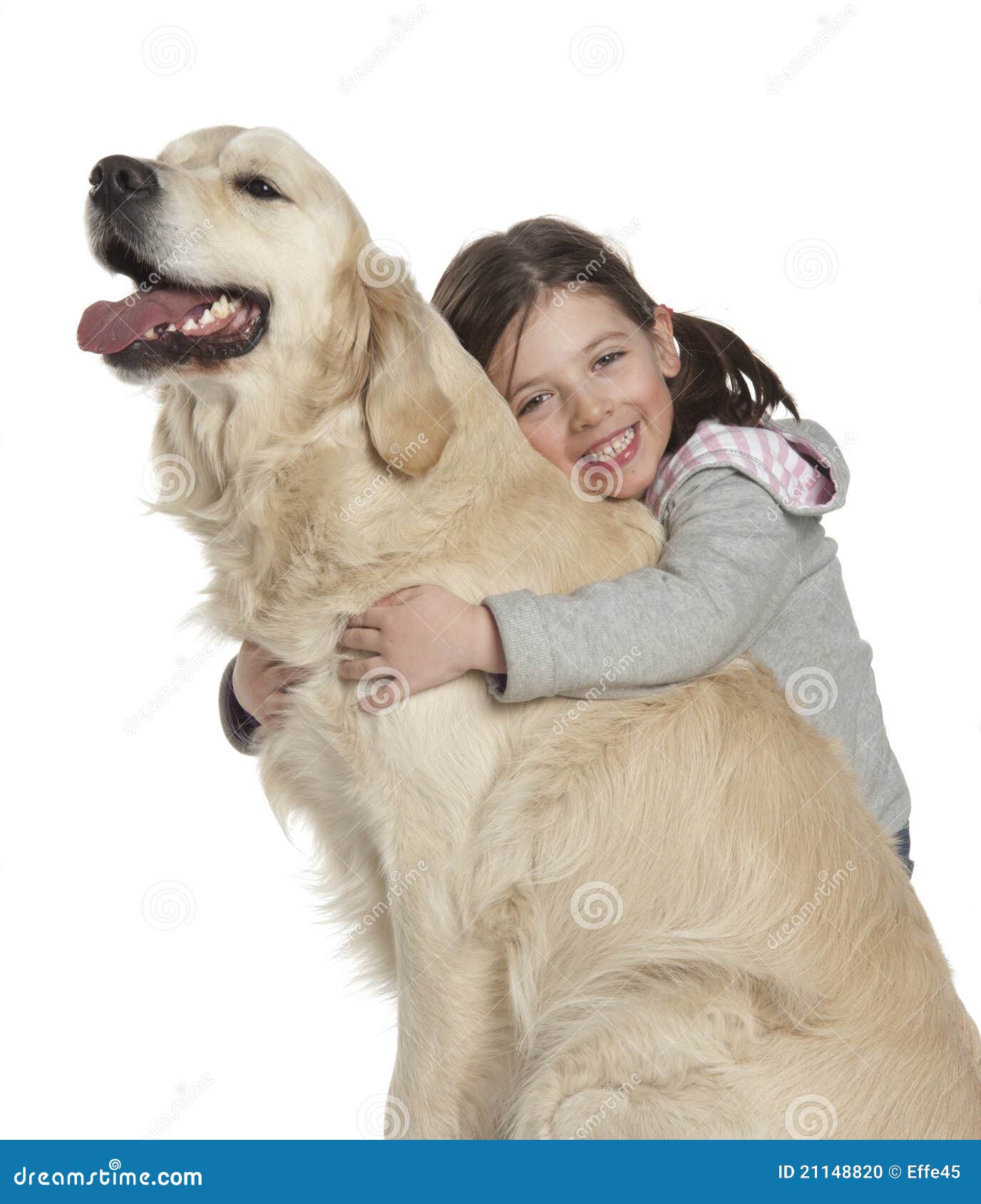 A child with her dog stock photo. Image of background - 21148820