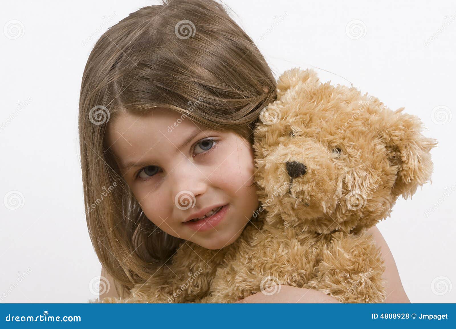 Child and her Teddybear stock photo. Image of lady, innocent - 4808928